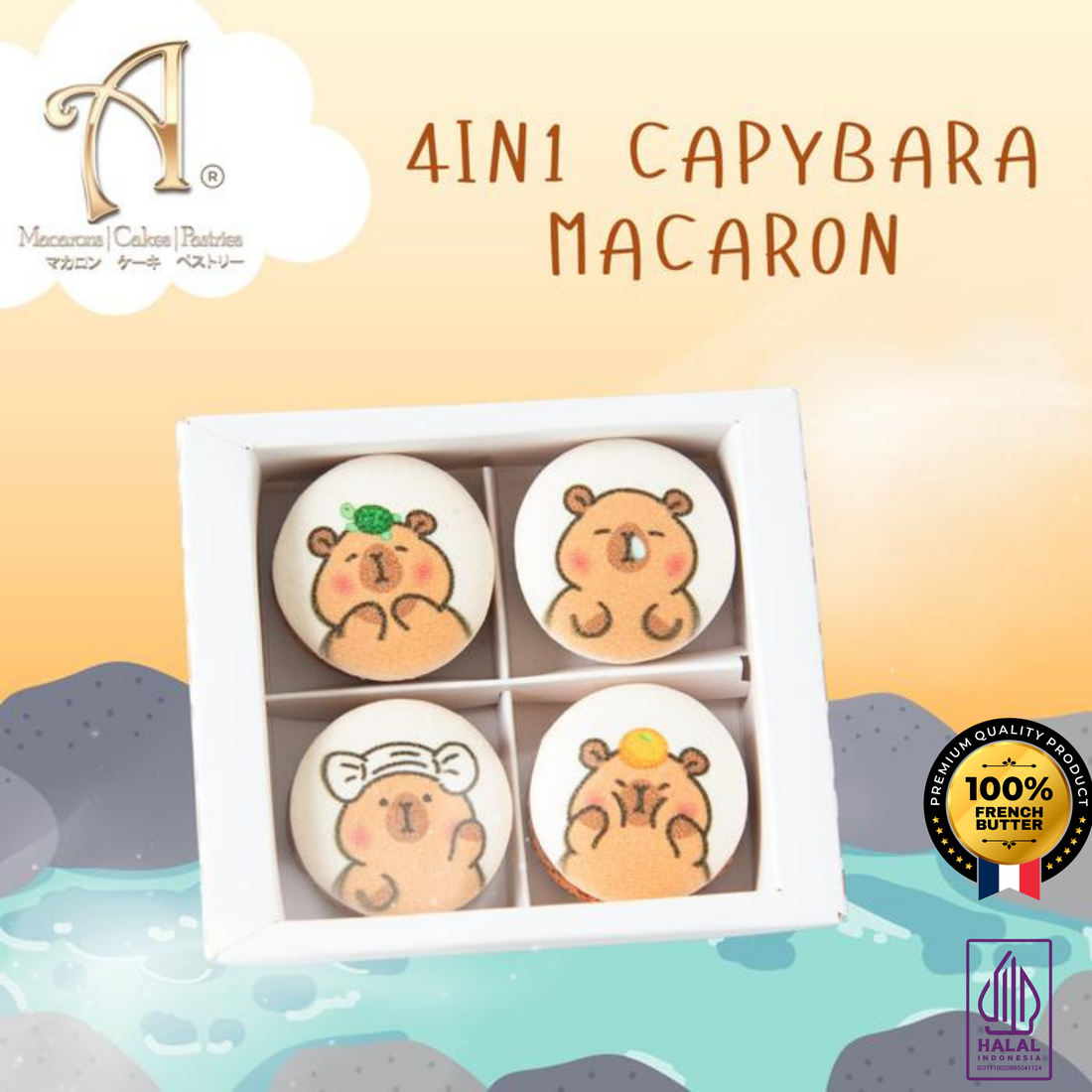 4PCS Capybara Macaron In Gift Box | Special Price Rp118,000 – Annabella ...